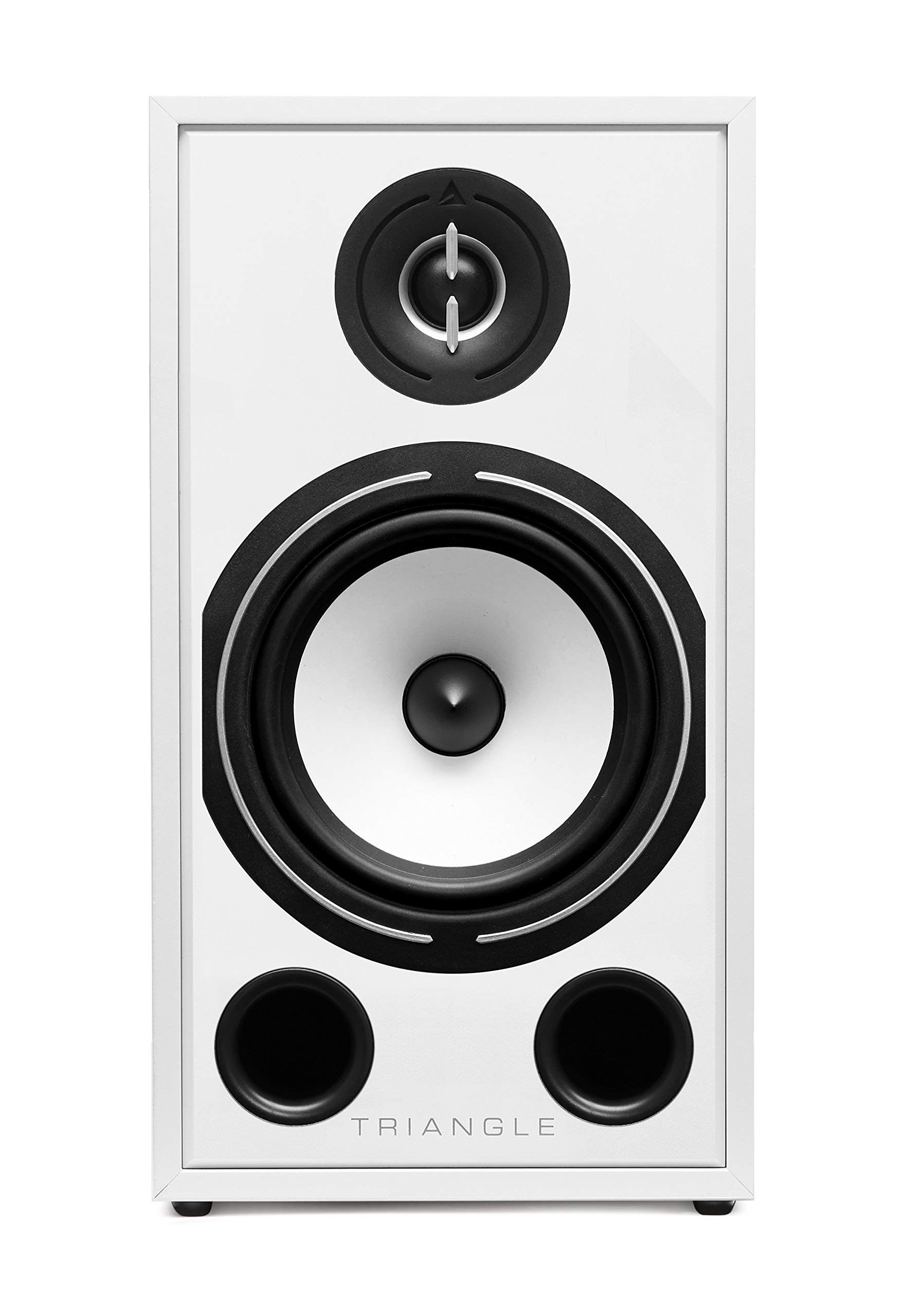 triangle - BOREA BR03 Hi-Fi Bookshelf Speakers - Power handling 100W - Output 90 dB/W/m - Versatile Music and Home Cinema - 206 x 380 x 314 mm - White (Pair)
