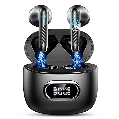 Wireless Earbud, Bluetooth 5.3 Headphones Deep Bass Bluetooth Earbud with 4 Mics, Bluetooth Earphones in Ear Noise Cancelling Wireless Headphones, IP7 Waterproof 42H Ear Buds, LED Display[New Upgrade]