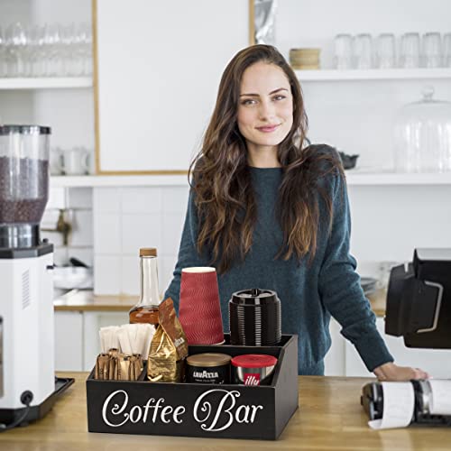 SHINGYU [Upgrade] Coffee Bar Organizer Coffee Station Organizer for Countertop Large K Cup Holder Coffee Pod Holder Farmhouse Coffee Bar Accessories