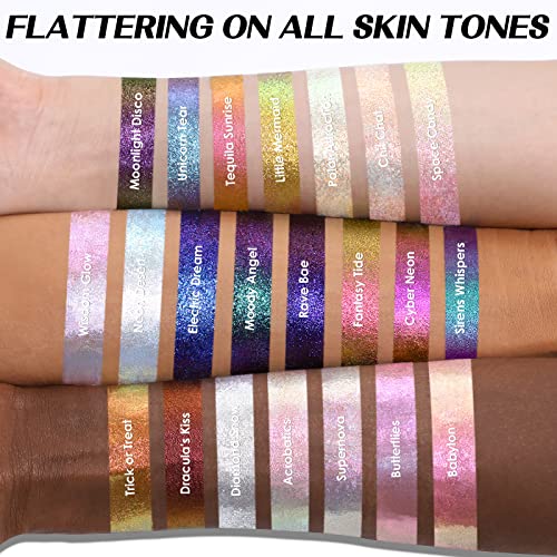 FOCALLURE Chameleon Cream Eyeshadow,Intense Color Shifting Creamy Eye Shadows,Highly Pigmented Metallic,Shimmer,Multi-Reflective Finishes,Wisdom Glow