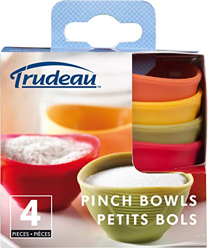 Trudeau Silicone, Set of 4 Pinch Bowls, 3-1/2 by 3-1/2, Multicolor (0990059)