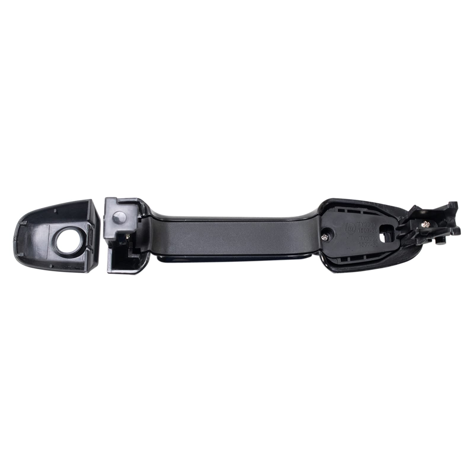 TRQ Front Exterior Door Handle Black Compatible with 2012-2017 Toyota Camry