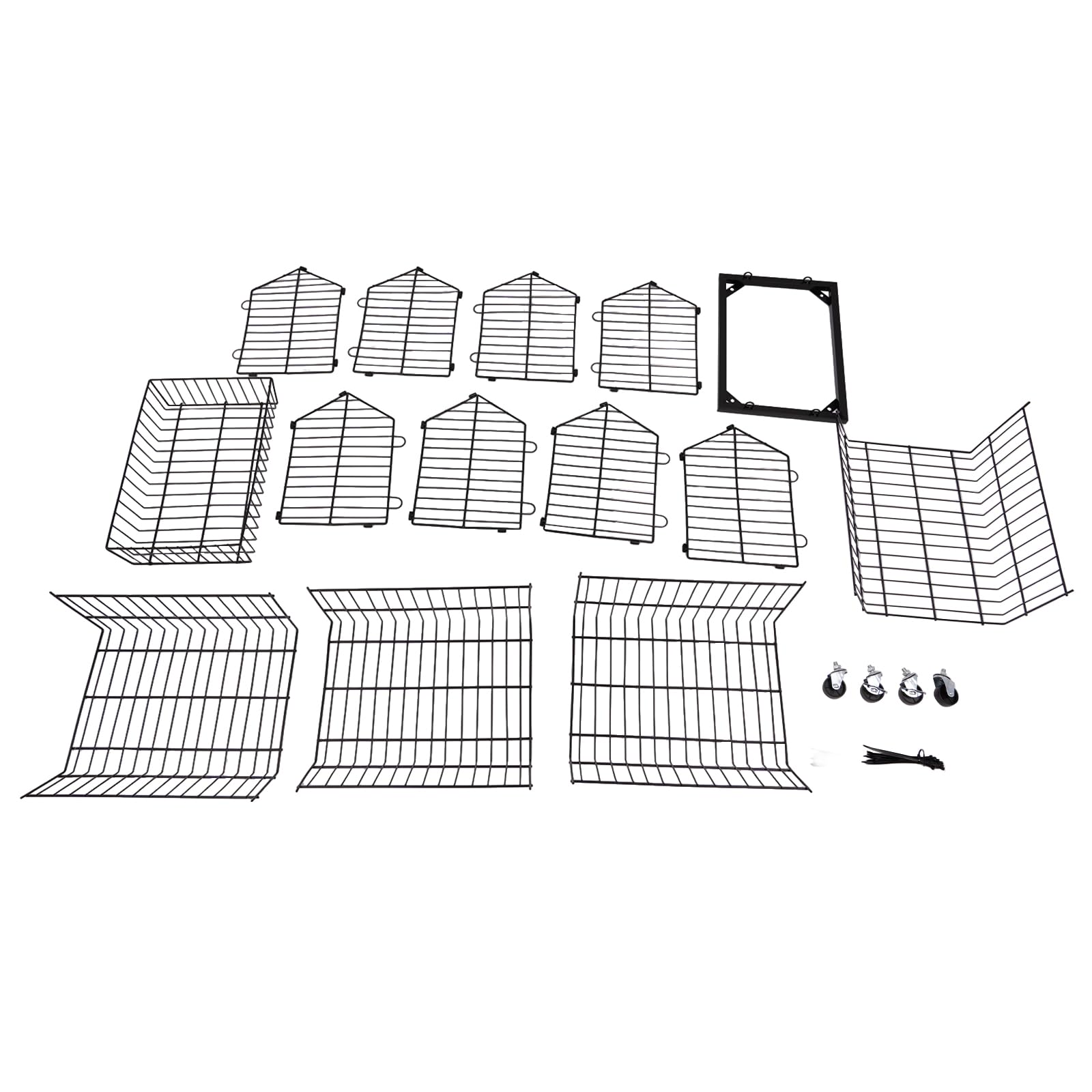 Lemoeyes 5-Shelf Shelving Unit, Wire Shelving with Wheels Market Retail Display Rack, 35.4" Wx17.7 Dx55 H Fruit Vegetable Snack Basket for Kitchen Garage Pantry, 44lbs Capacity Per Tier