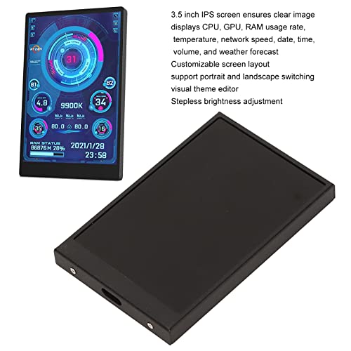 Jeanoko PC CPU RAM Data Monitor, Detailed Information PC CPU Data Monitor Screen Switching for RAM