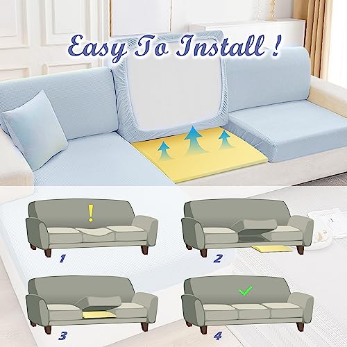 RunNico Curve Furniture Seat-High-Density Foam Cushion Couch Cushion Support-20 x 20" Sag Repair Replacement for Sofa Couch Loveseat Chair (1, Yellow)
