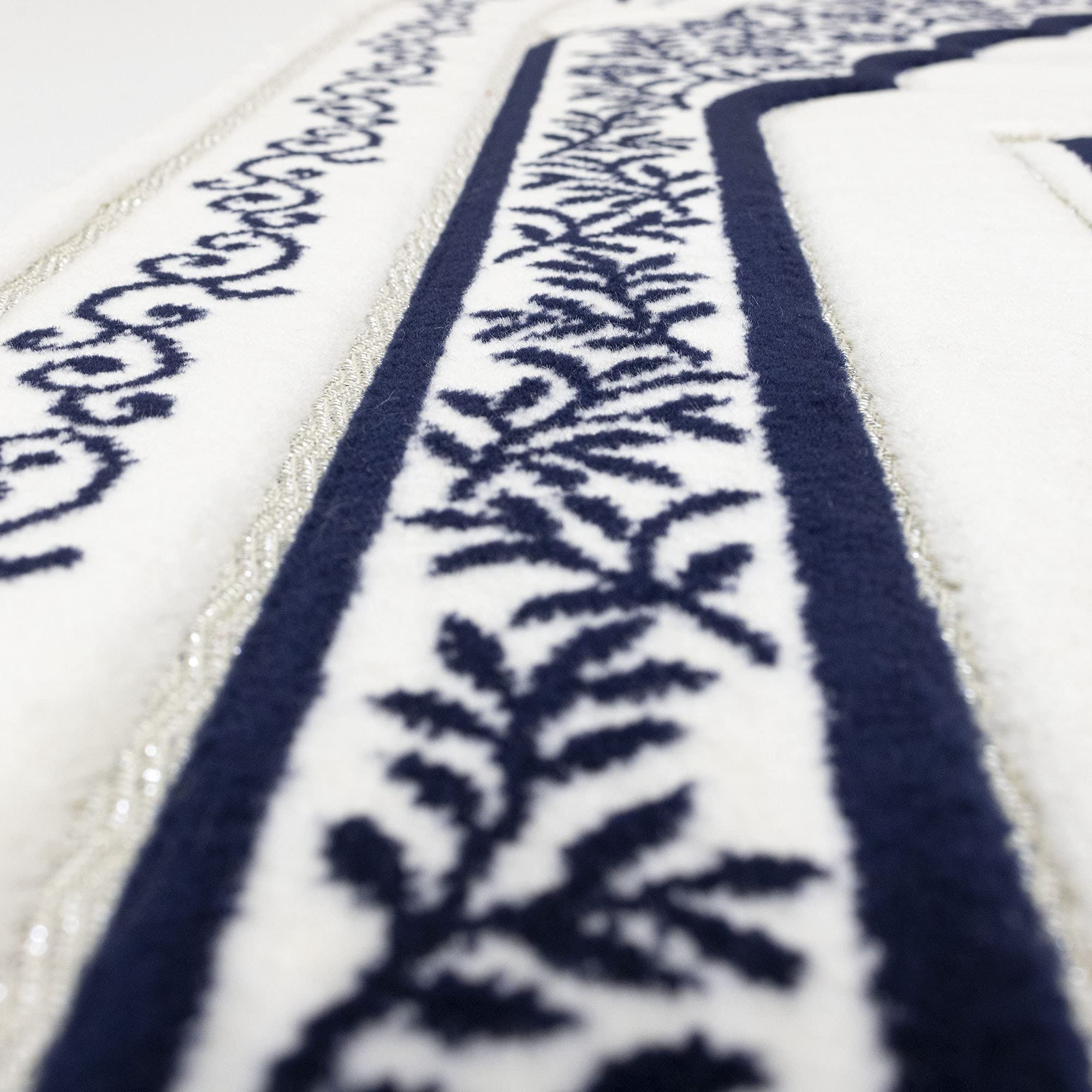 Modefa Luxury Foam Prayer Rug | Padded Cushion Janamaz Sajjada | One Inch Thick Soft Velvet Islamic Namaz Sajadah Carpet (Blue)