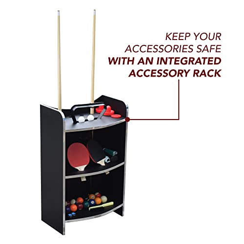 Triple Threat 6-ft 3-in-1 Multi Game Table with Billiards, Air Hockey, and Table Tennis