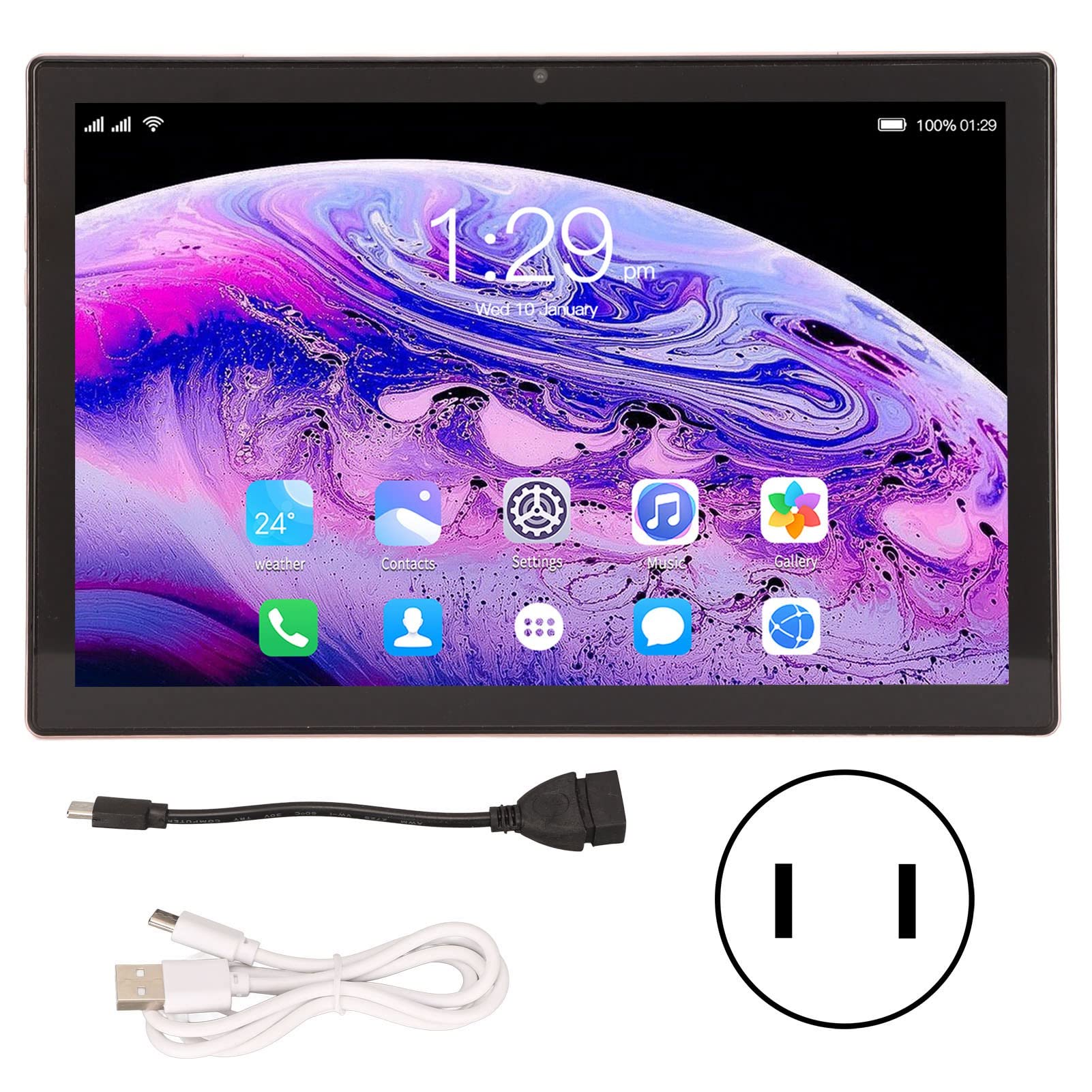 Dpofirs 10in Tablet for 11, 1920x1200 IPS HD Screen, 6GB RAM 128GB ROM, Octa Core Processor, Dual Sim 4G LTE Call Tablet, WiFi Tablet PC 8800mah (US Plug)