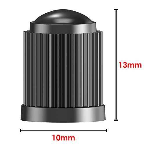 SAMIKIVA (30 Pack) Tire Stem Valve Caps, with O Rubber Ring, Universal Stem Covers for Cars, SUVs, Bike and Bicycle, Trucks, Motorcycles, Airtight Seal Heavy Duty (Black (30 Pack))
