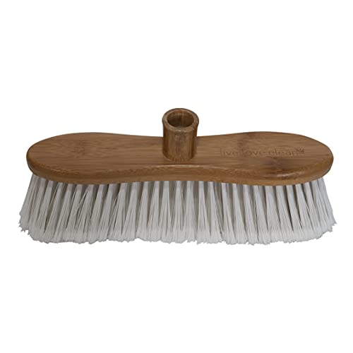 Harper Live.Love.Clean. Smooth Surface Bamboo Household Broom for Indoor Sweeping of Pet Hair, Dirt, Dust on Hardwood Floors, Tile, and Laminate