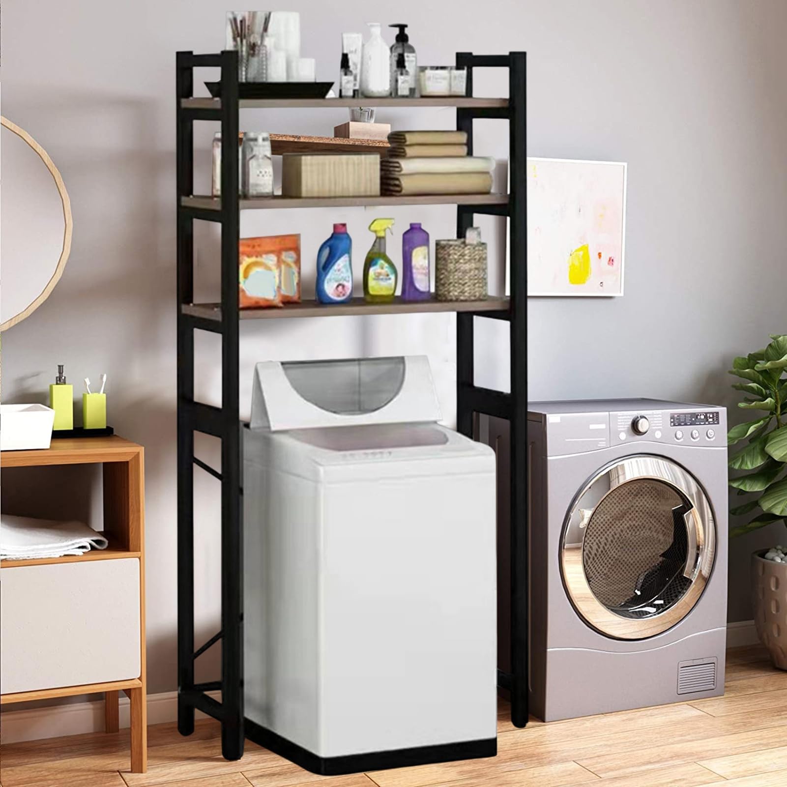 Hesitroad Storage Rack,Multi-Layer Space-Saving Bathroom Sundries,Kitchen Storage Shelves Garage Shelving Unit, Large Capacity Commercial Storage Rack for Kitchen, Living Room, Bathroom, Entryway Bl