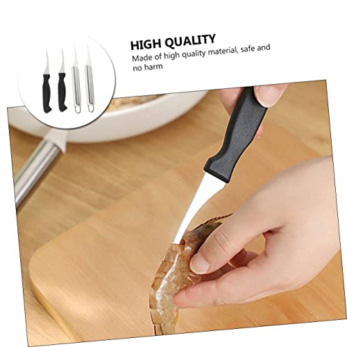 Seafood Tools 4pcs Shrimp Thread Cutter Crab Scissors Debarking Tool Oyster Opener Household Tools Shrimp Peeler Tool Shrimp Line Peeler Shrimp Remover Cutter Shrimp Line Cutter