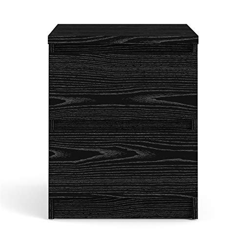Tvilum Scottsdale 2 Drawer Nightstand, Black Wood Grain