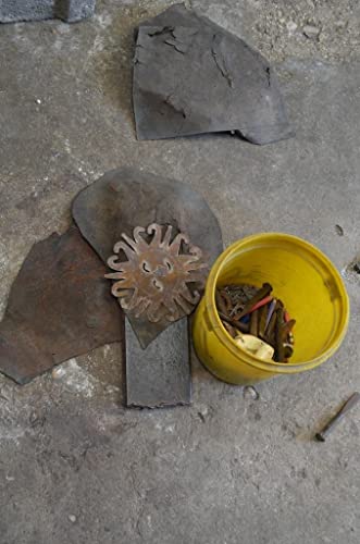 Small Metal Sun Faces, Sunny Home Décor, Wall Hanging, Authentic Upcycled Artwork from Haiti 6 Inches Round (Sun Faces)