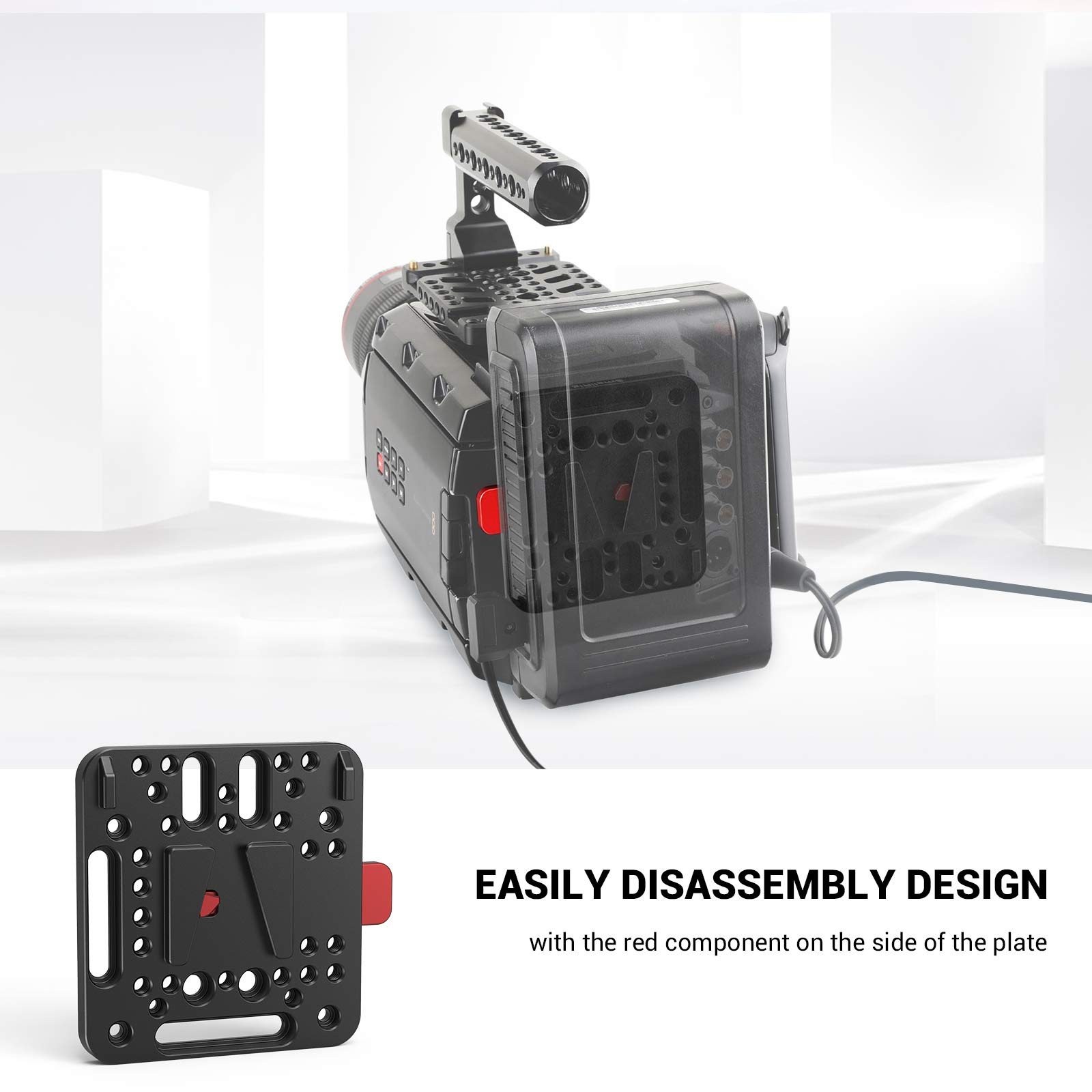 SmallRig V Mount Battery Plate, V-Lock Assembly Kit, Female V-Dock Male V-Lock Quick Release Plate – 1846C