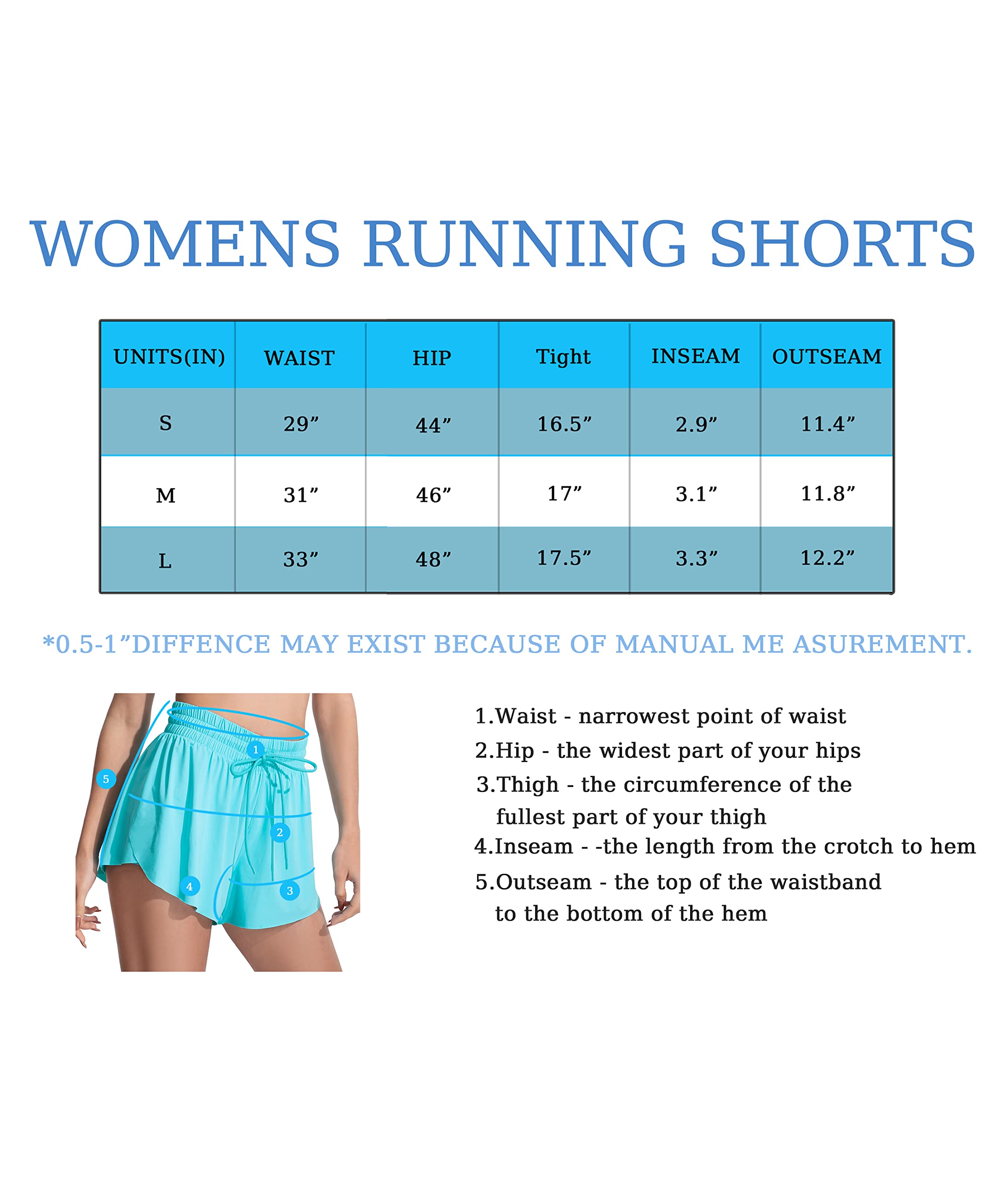 Feollr Womens 2 in 1 Flowy Running Shorts, Quick-Dry Drawstring for Women Gym Yoga Workout Athletic Shorts