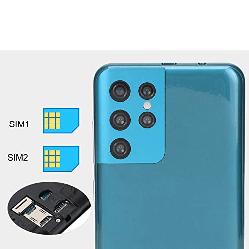 S21 Ultra Smartphone, 5.0 Inch Unlocked Cell Phone with 24MP Front Camera, 48MP Rear Camera, HD Plus Screen Dual Cards Dual Standby for Andro 10.0 (Green)