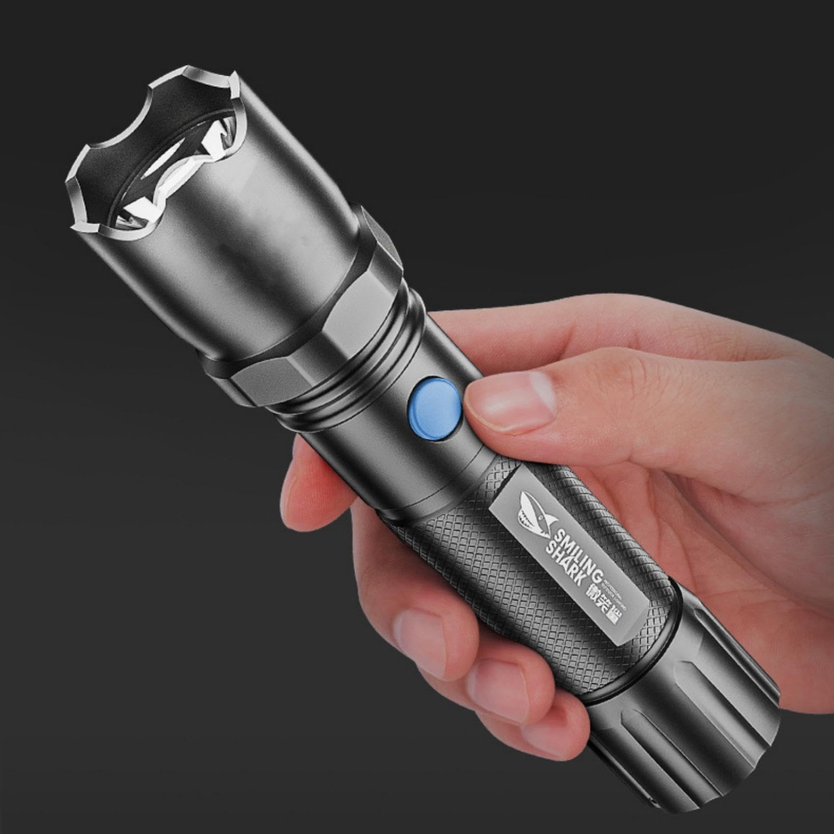 Dyegold LED Flashlight,High Lumens Super Bright Flashlight, Zoomable, Waterproofs Rechargeable Flashlight with 4 Lighting Modes,Powerful Handheld Flashlight for Camping,Hiking,Cycling,Home Reserve