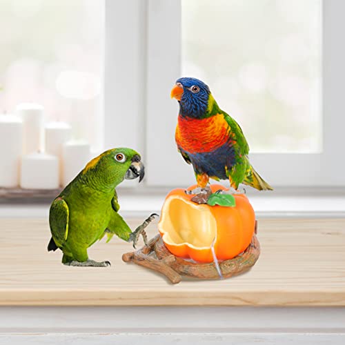 Happyyami 1PC Box Parrot Feeding Box Bird Feeding Dish Bird Bowl Bird cage Feeder Cups Parrots Food Cup Parrot Food Bowls containers for Fruit Pet Bird Feeder King Container Cup Plastic