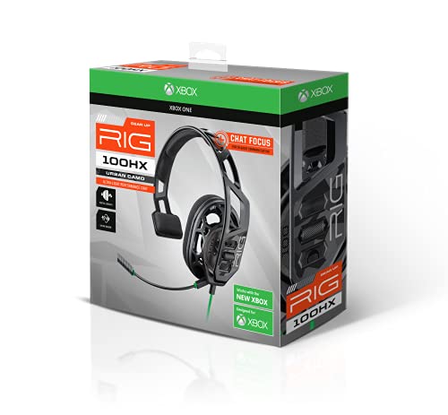 RIG 100HX Open Ear Premium Chat Headset β for Xbox Series X/ S, Xbox One, Playstation PS5, PS4, Nintendo Switch, Mobile, & PC with 3.5mm β Noise Canceling Mic (Black with Urban Camo)