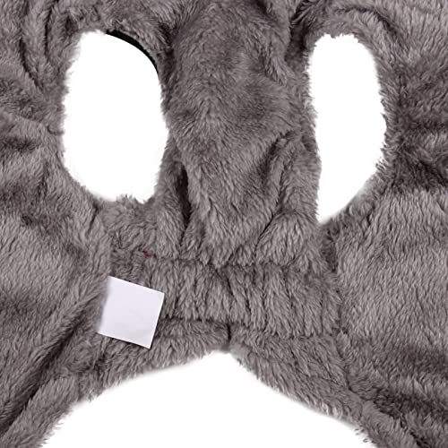 JoyDaog Warm Fleece Dog Coats for Medium Dogs,D-Rings Waterproof Puppy Jacket for Cold Winter,Black L