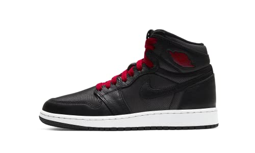 Nike Air Jordan 1 I High OG Black Satin GS Grade School Youth 575441-060 US Size 4Y, 4 Big Kid