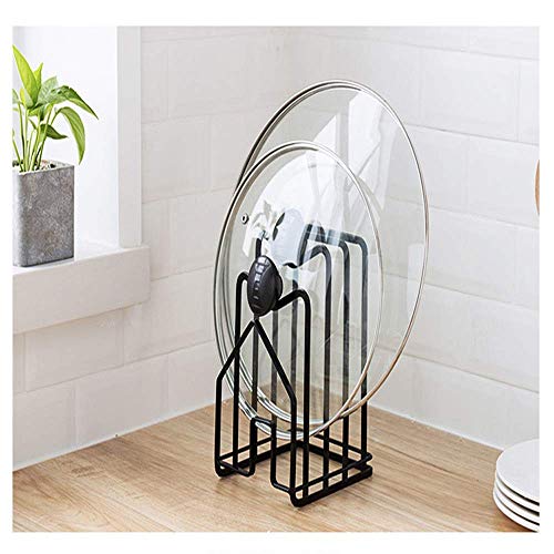 NEIDE Kitchenware Rack Storage Spoon Holder Pan Pot Lid Cover Stand Holder Shelf Rack Tool Pan Pot Lid Cover Rack C Board Storage Holder Shelf Kitchen Stand Multi-Pot Lid Rack Wall Space