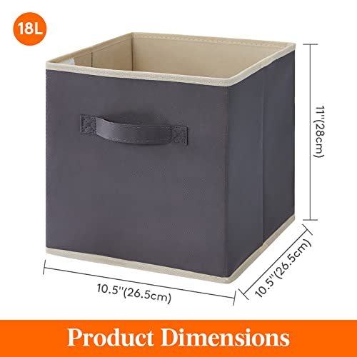 Lifewit 6 Pack Grey Storage Cubes, Bundle with 6 Pack Light Grey Storage Cubes, Medium