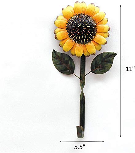New Metal Rustic Sunflower Home Hook Great Home & Kitchen Keys, Towel, Coats, Accessories Hooks Decor,Sunflower Wall Mounted Key Holders