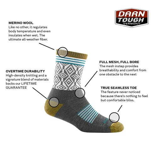 Darn Tough Women's Sobo Micro Crew Lightweight Hiking Sock (Style 1977) - Purple, Small