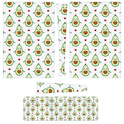 Funny Avocado Full Protective Skin Cover Design Wrap Decal Sticker Compatible with PS5 Digital Edition Console and Controller