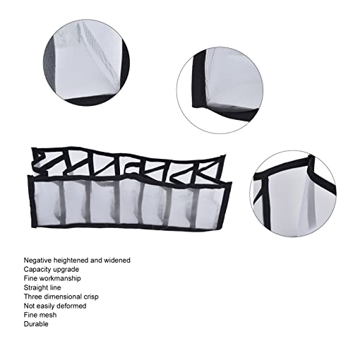 Orenic Mesh Bras Storage Box, Multi Purpose Foldable Drawer Divider for Underwear, Bras, Socks, Jeans, Panties, Leggings, T-Shirts, Foldable Compartment Storage Box Drawer Organizer(7cells)