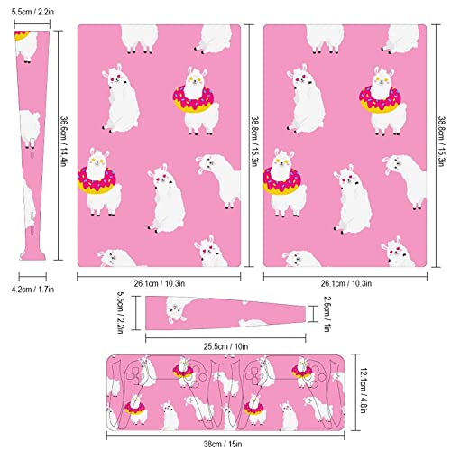Funny Cute Llamas Full Protective Skin Cover Design Wrap Decal Sticker Compatible with PS5 Digital Edition Console and Controller