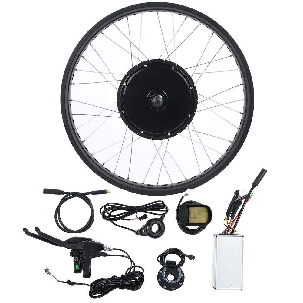 Ebike Conversion Kit, 72V 3000W Electric Bicycle Kit, 26" Rear Wheel E-Bike Cycle Motor Conversion Kit Hub Motor Wheel with Intelligent Controller, LCD Display(2#)