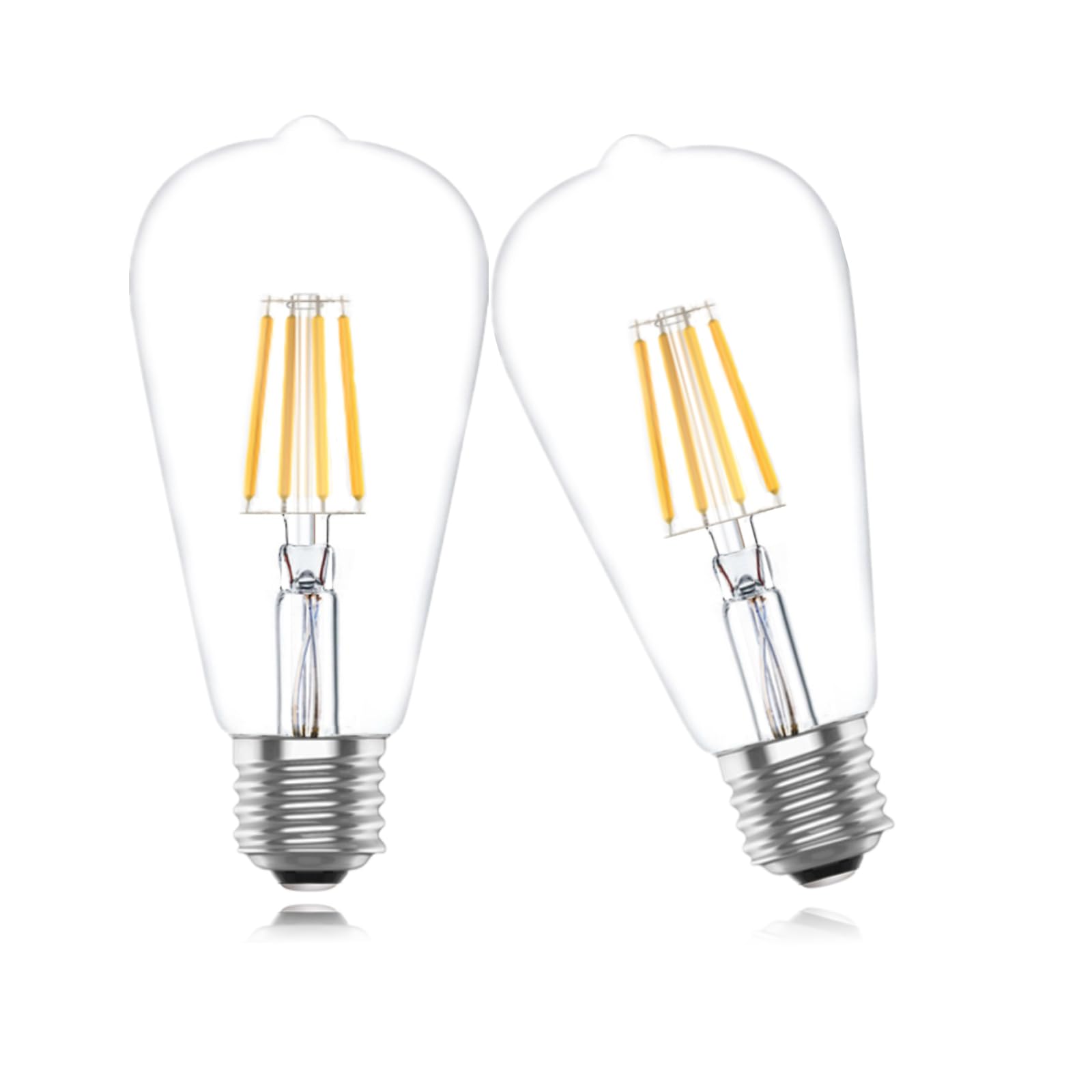 Ligheet Vintage LED Edison Bulbs,E26 Led Bulb 40 Watts Equivalent,4W,SOFE White 2700K,Antique Style Decorative Bulb,2 Pack