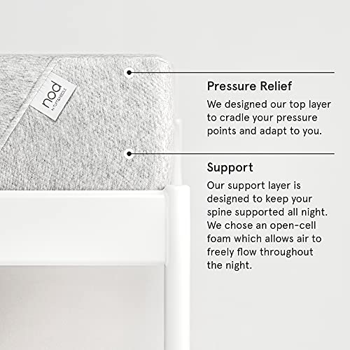 Nod by Tuft & Needle Medium Firm 8" Cal King Size Adaptive Foam Mattress in a Box, Breathable, Pressure Relief, Supportive, 100 Night Trial, Fiberglass Free, CertiPUR-US, 10-Year Limited Warranty