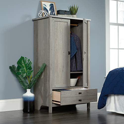 Sauder Cottage Road Armoire, L: 32.44" x W: 21.73" x H: 59.17", Mystic Oak finish