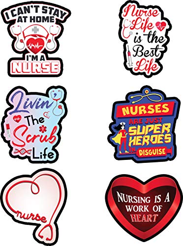 Nurse Stickers - Support Nurses with These Medical Stickers - Show Your Nursing Pride - Cool Stickers for Nurses - Pack of 33