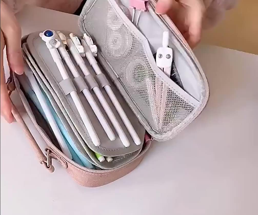 MeiYiYou STRAY K Pencil Case Cosmetic Storage Pouch,STRAY K Merchandise Large Capacity Pen Bag for Fans Gifts(Pink)