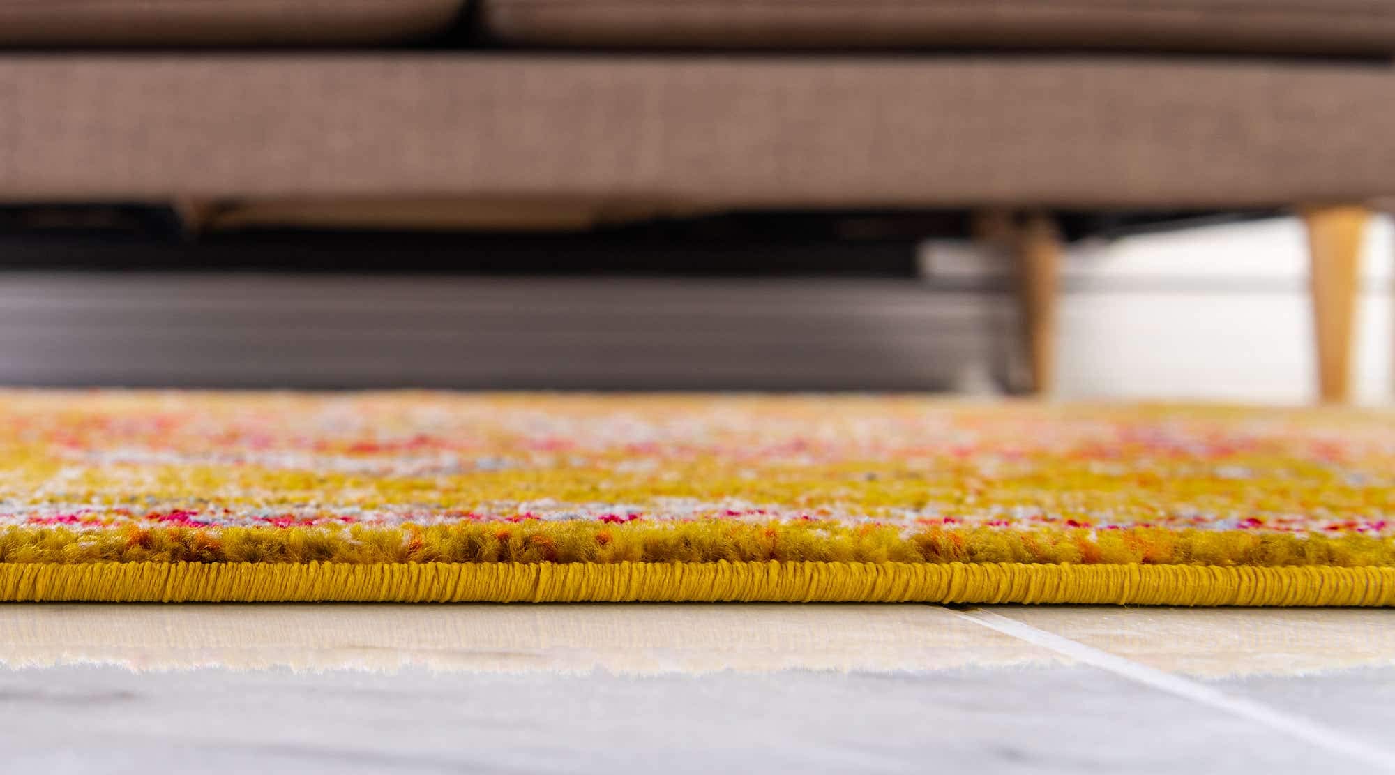 Unique Loom Penrose Collection Area Rug - Alexis (2' 2" x 6' 1" Runner, Gold/ Gray)
