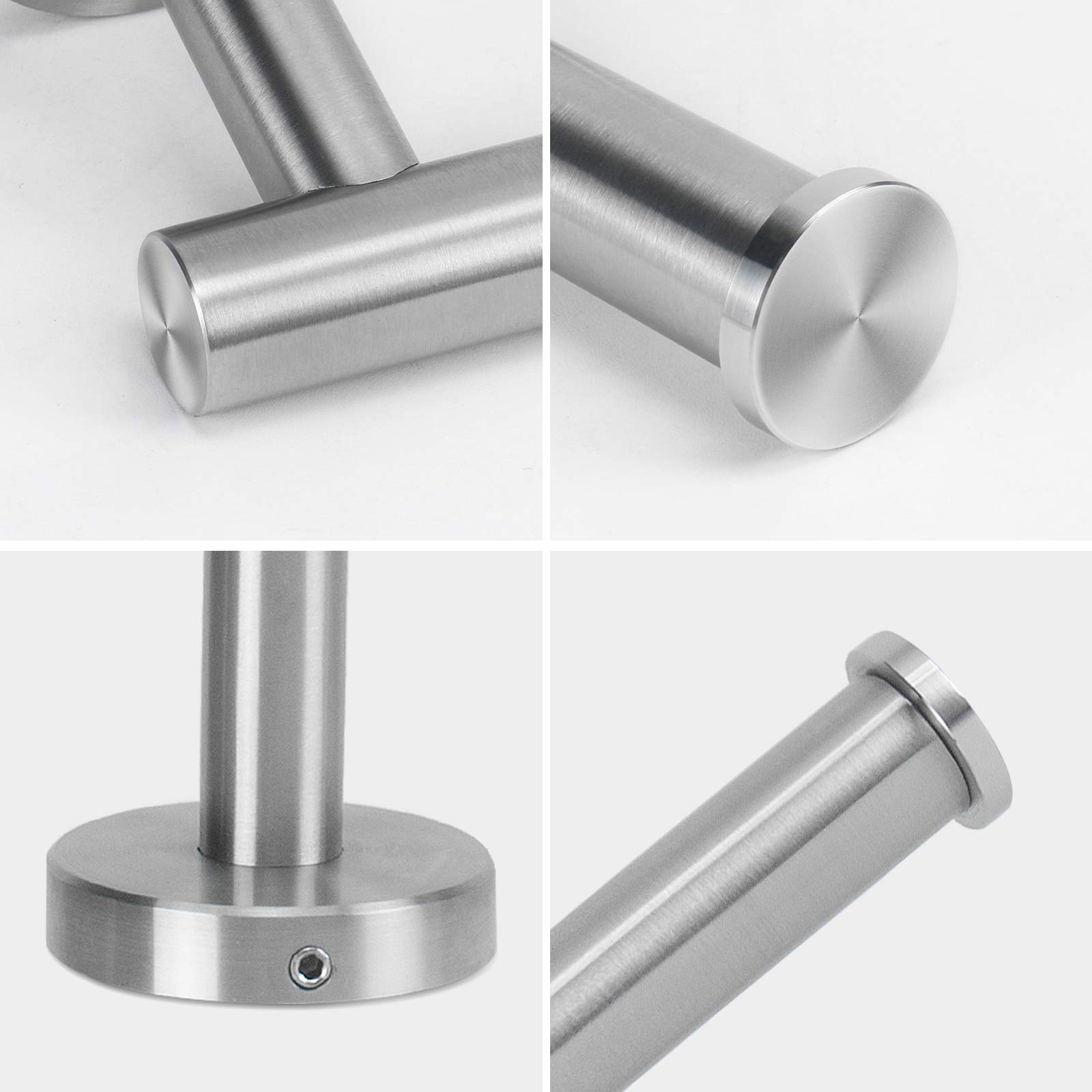 NearMoon Bathroom Toilet Paper Holder, Premium SUS304 Stainless Steel Rustproof Wall Mounted Toilet Roll Holder for Bathroom, Kitchen, Washroom (1 Pack, Brushed Nickel)