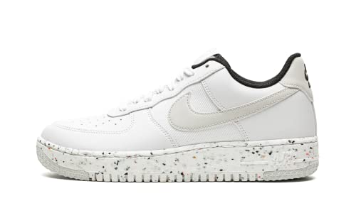 Nike Men's Air Force 1 Crater Flyknit Basketball Shoes, White/Light Bone Volt-black, 10.5