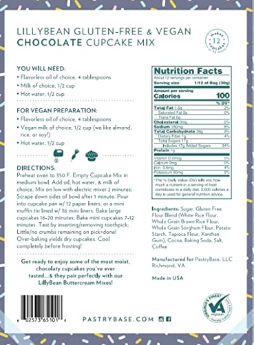 LillyBean by PastryBase Chocolate Cupcake Mix, 13 OZ