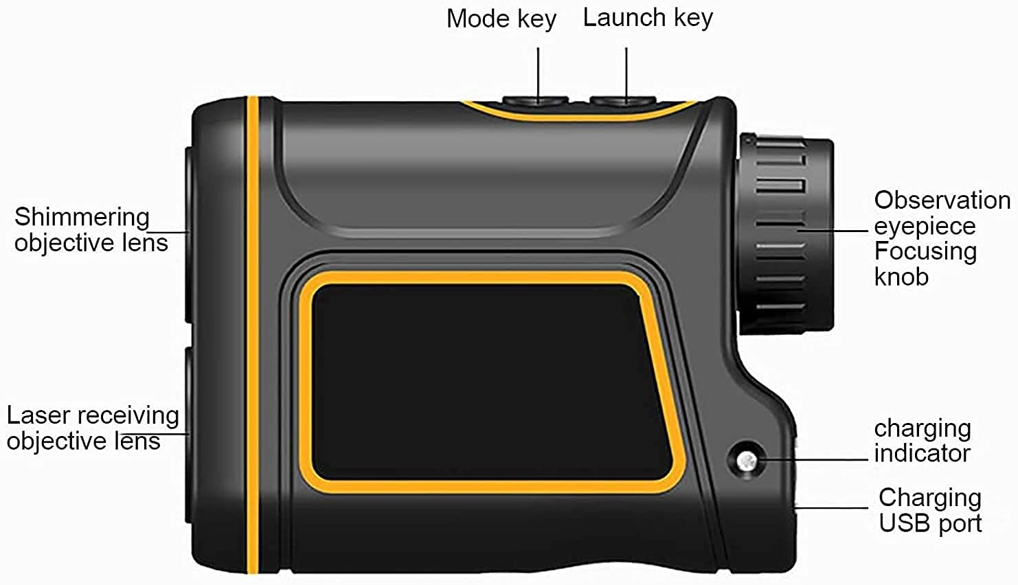 FIDDAA Golf Rangefinder,Multifunctional Rangefinder,Laser Range Finder,LCD Screen Display,Touch Screen Measuring Instrument Distance Angle Measuring Altimeter