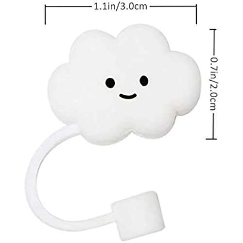 Food Grade Silicone Straw Tip, Silicone Straw Tips Cover Reusable Cloud Shape Straw Toppers, Drinking Straw Covers Plugs Anti-dust Airtight Seal Splash Proof, Outdoor Home Kitchen Party Decor