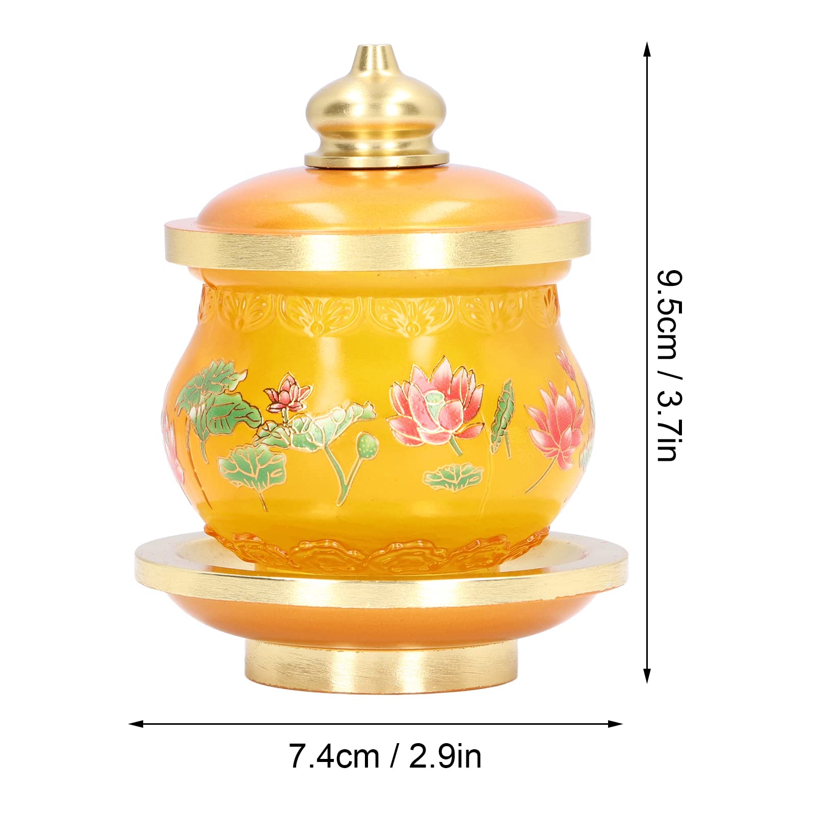 Glaze Altar Cup, Holy Water Offering Cup Buddhist Worship Cup