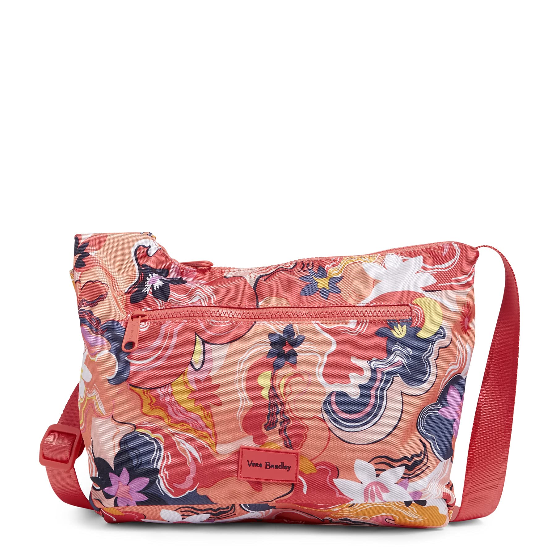 Vera Bradley Women's Recycled Lighten Up Reactive Crossbody Sling Purse, Rosa Agate, One Size