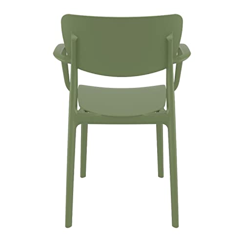 Siesta Lisa Outdoor Set of 2 Dining Arm Chair Olive Green ISP126-OLG