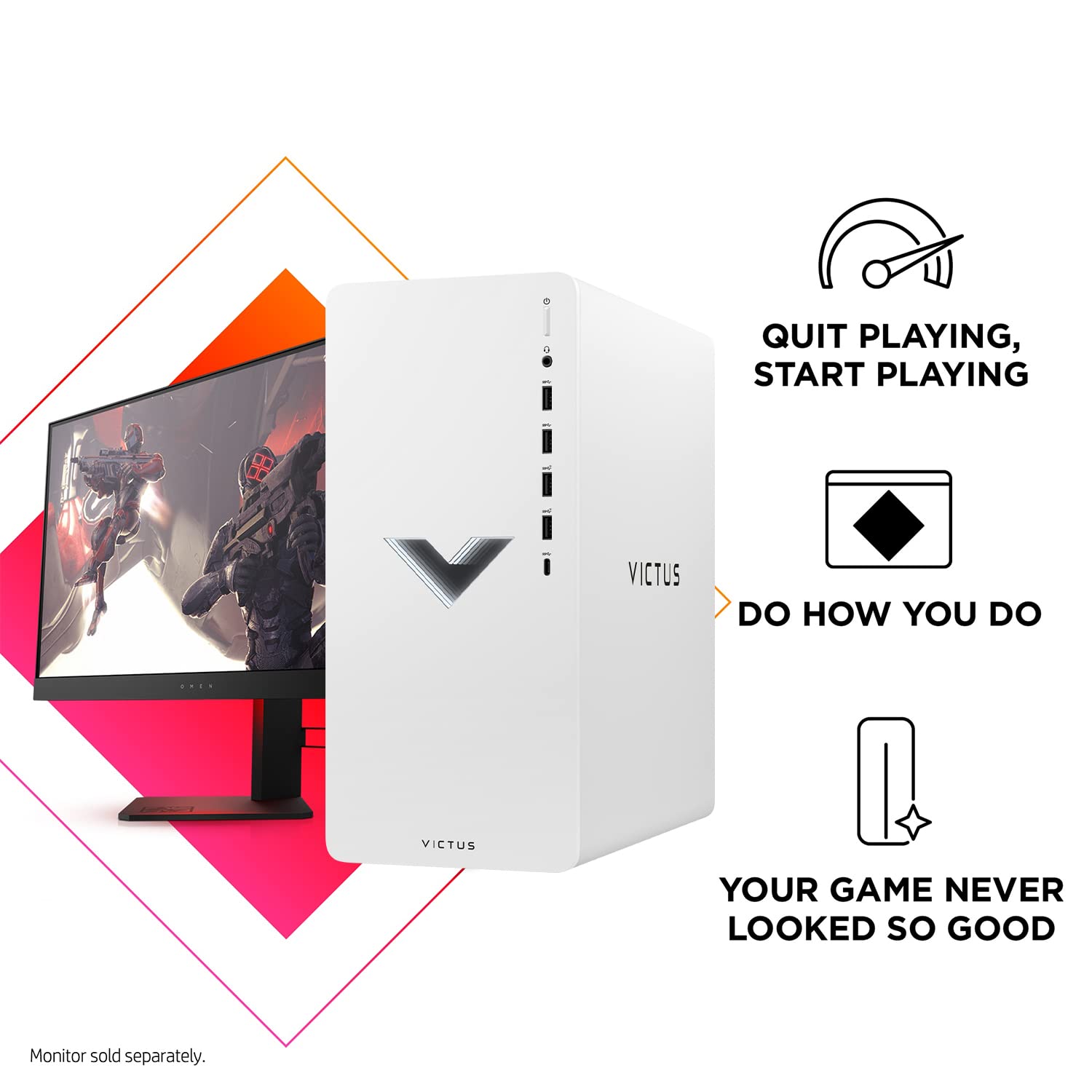 HP Newest Victus 15L Gaming Desktop, AMD Ryzen 7 5700G Processor, AMD Radeon RX 6600XT Graphics, 32GB RAM, 1TB SSD, RJ45, Wired KB and Mouse, Wi-Fi 6, Windows 11 Home
