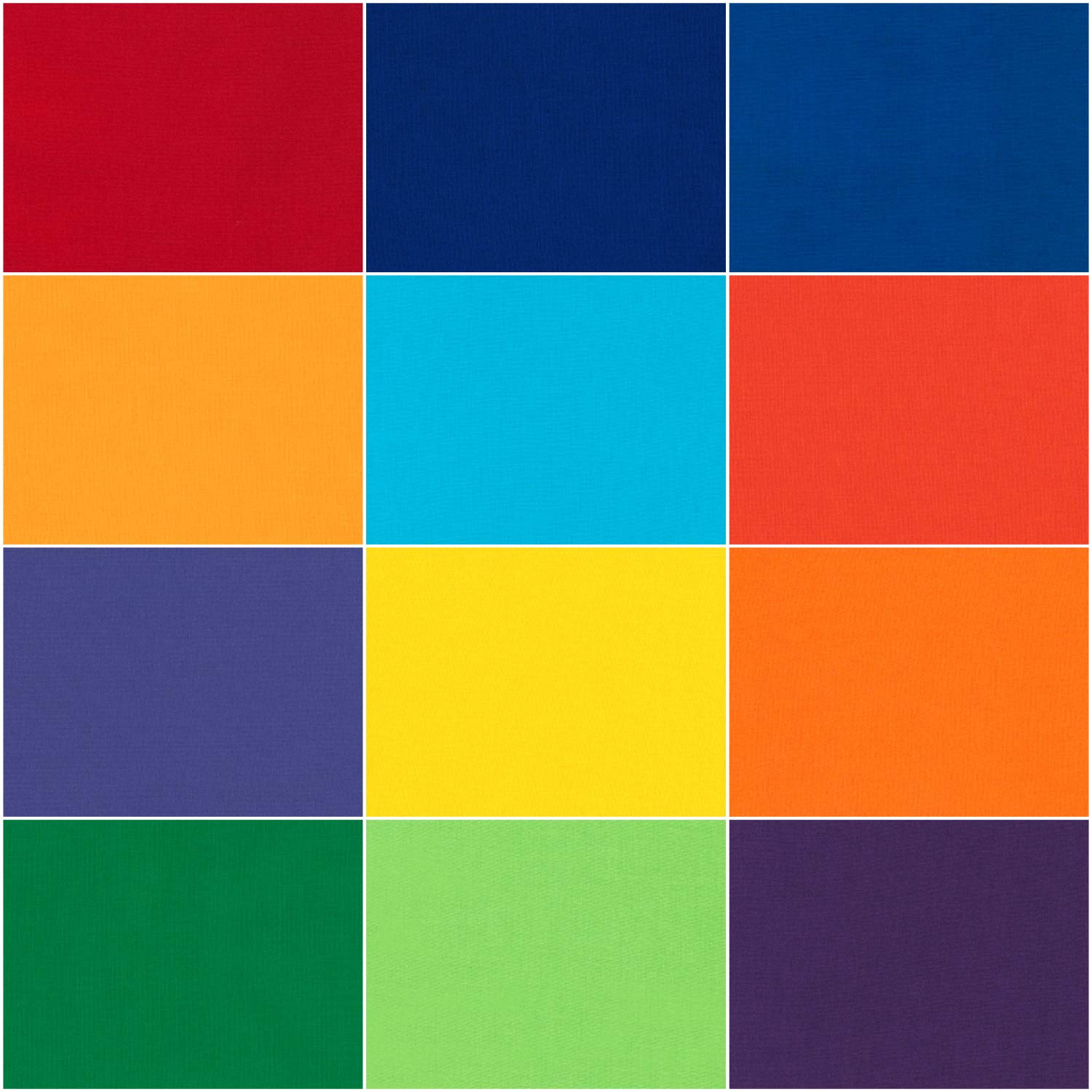 Kona Cotton Bright Rainbow Roll Up 40 2.5-inch Strips Jelly Roll Robert Kaufman